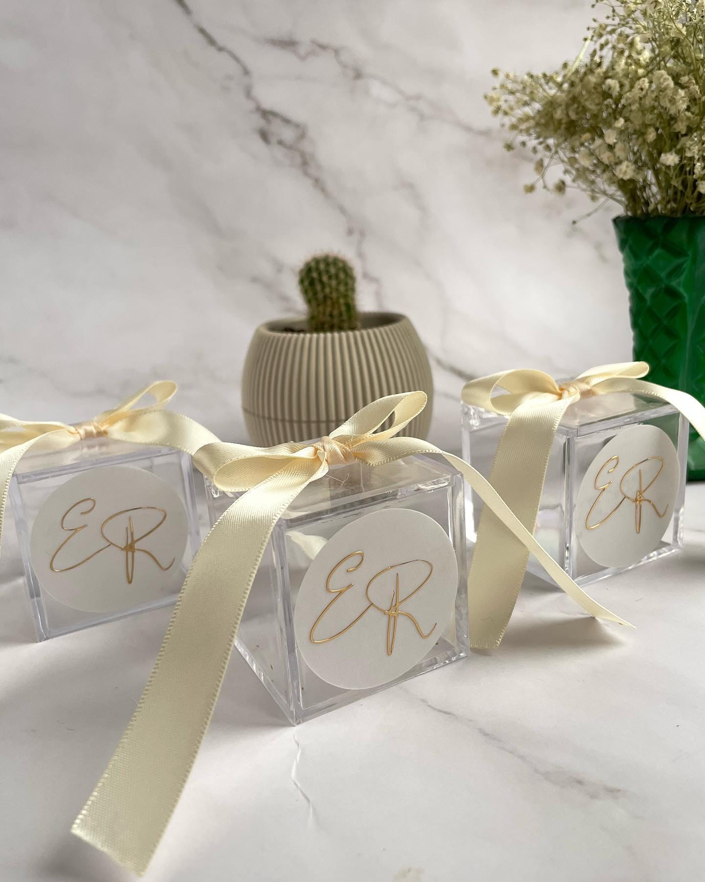 Acrylic Square Box, Square Shape Box, Small Giveaway Box, for for ...
