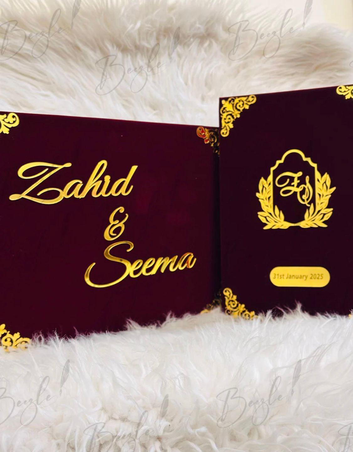 Nikkah Booklet - Nikkah Folder - Nikkah Certificate - Booklet With Box ...