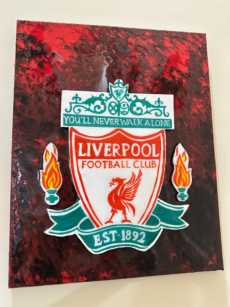 Liverpool FC Textured Wall Art – LFC Crest 3D Effect Canvas – Anfield ...