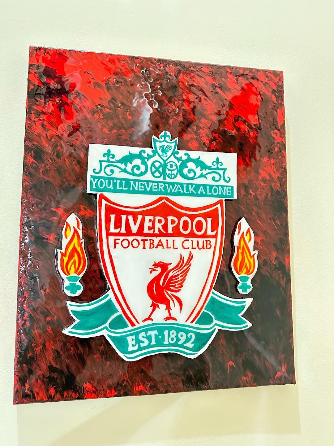Liverpool FC Textured Wall Art – LFC Crest 3D Effect Canvas – Anfield ...