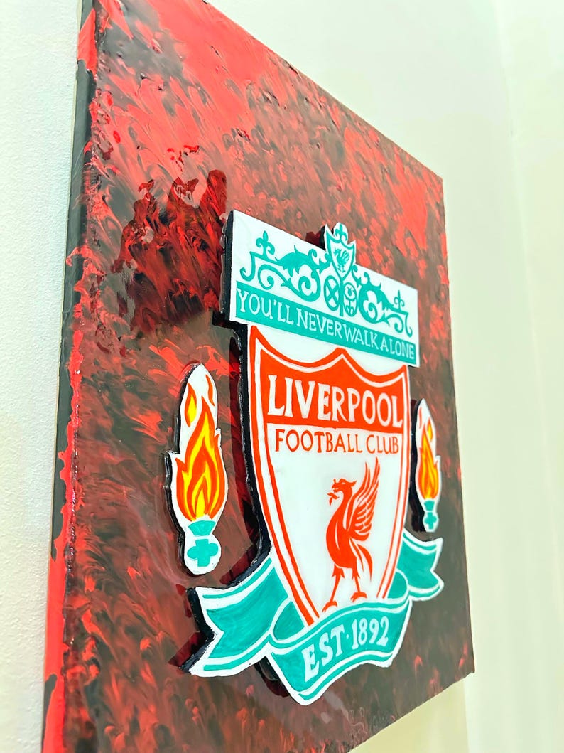Liverpool FC Textured Wall Art – LFC Crest 3D Effect Canvas – Anfield ...