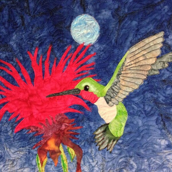 Hummingbird Applique - Etsy