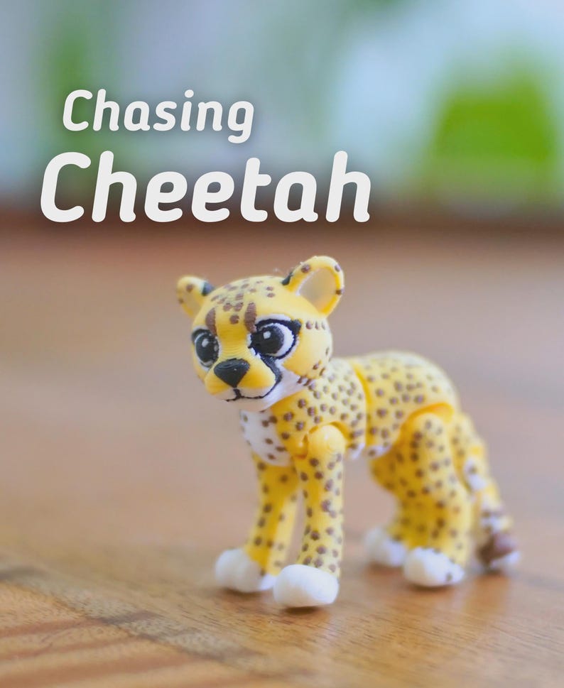 Chasing Cheetah – Articulated, 3D Printed Toy Cheetah - Etsy