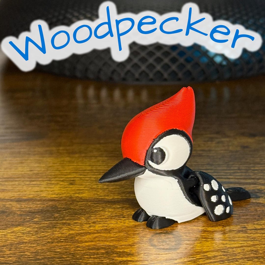 Wiggly Woodpecker – Articulated 3D Printed Fidget Toy - Etsy