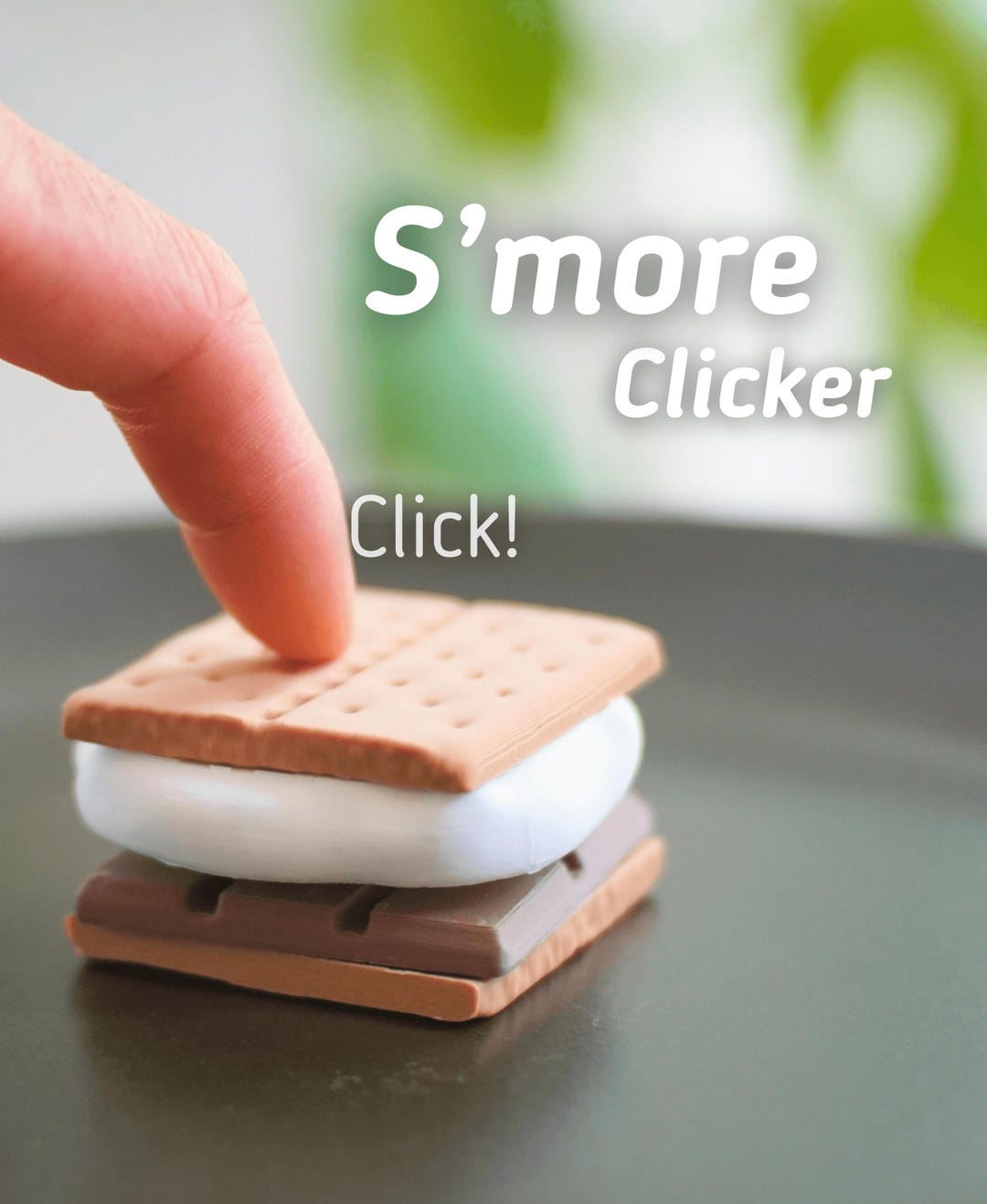S’more Fidget Clicker – Cute 3D Printed Toy | Marshmallow Campfire ...