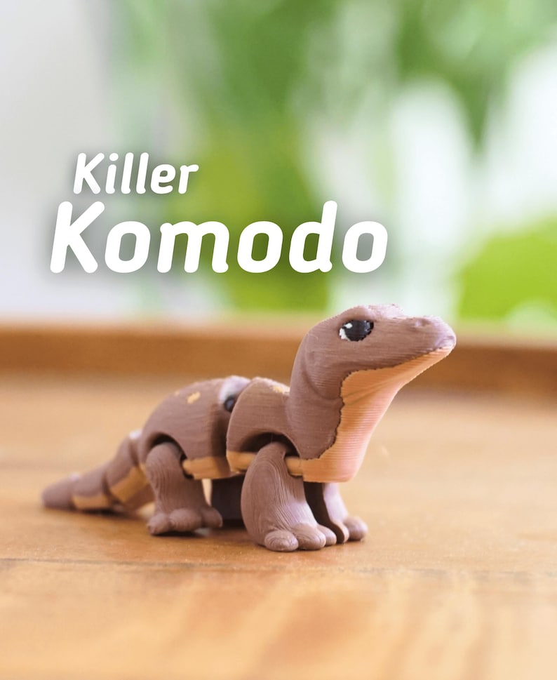 Flexi Articulated Komodo – Cute 3D Printed Lizard Toy | Killer Komodo ...