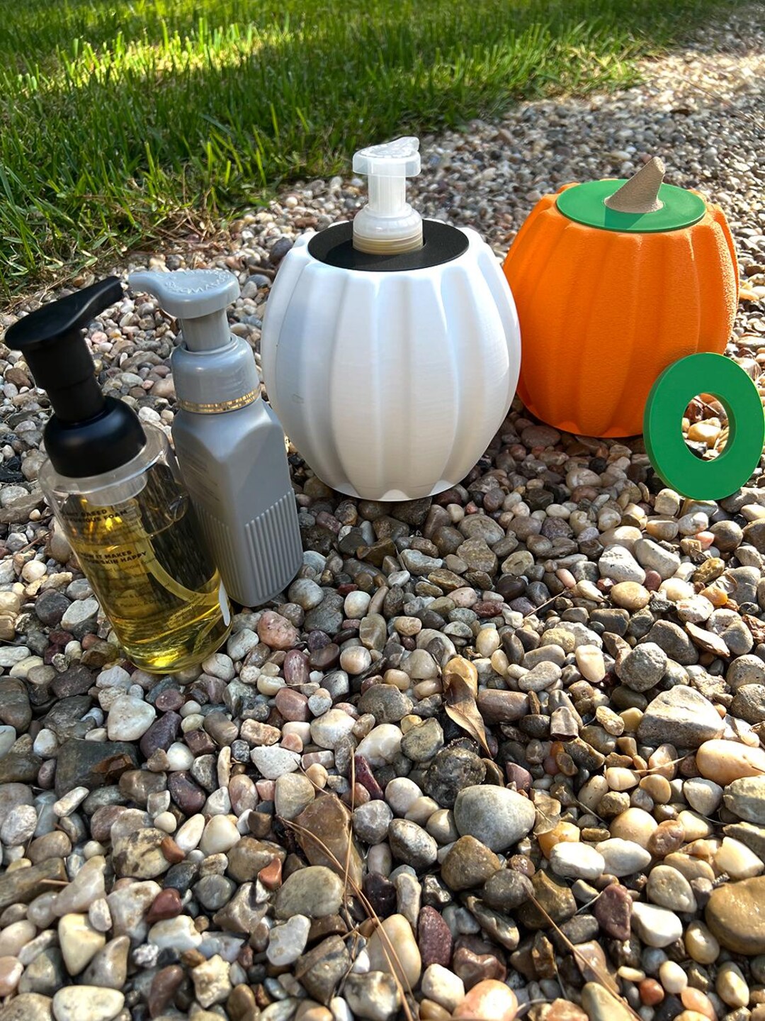 Pumpkin Soap Dispenser Holder – 3D Printed Fall Decor – White or Orange ...