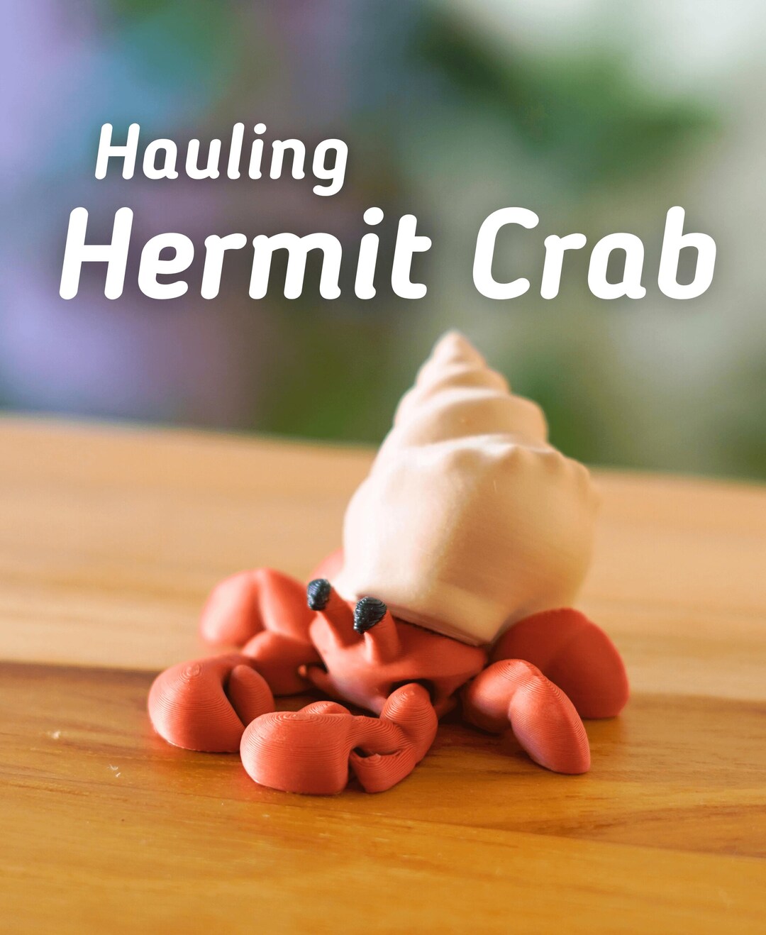 Hauling Hermit Crab – Cute 3D Printed Articulated Hermit Crab Fidget ...