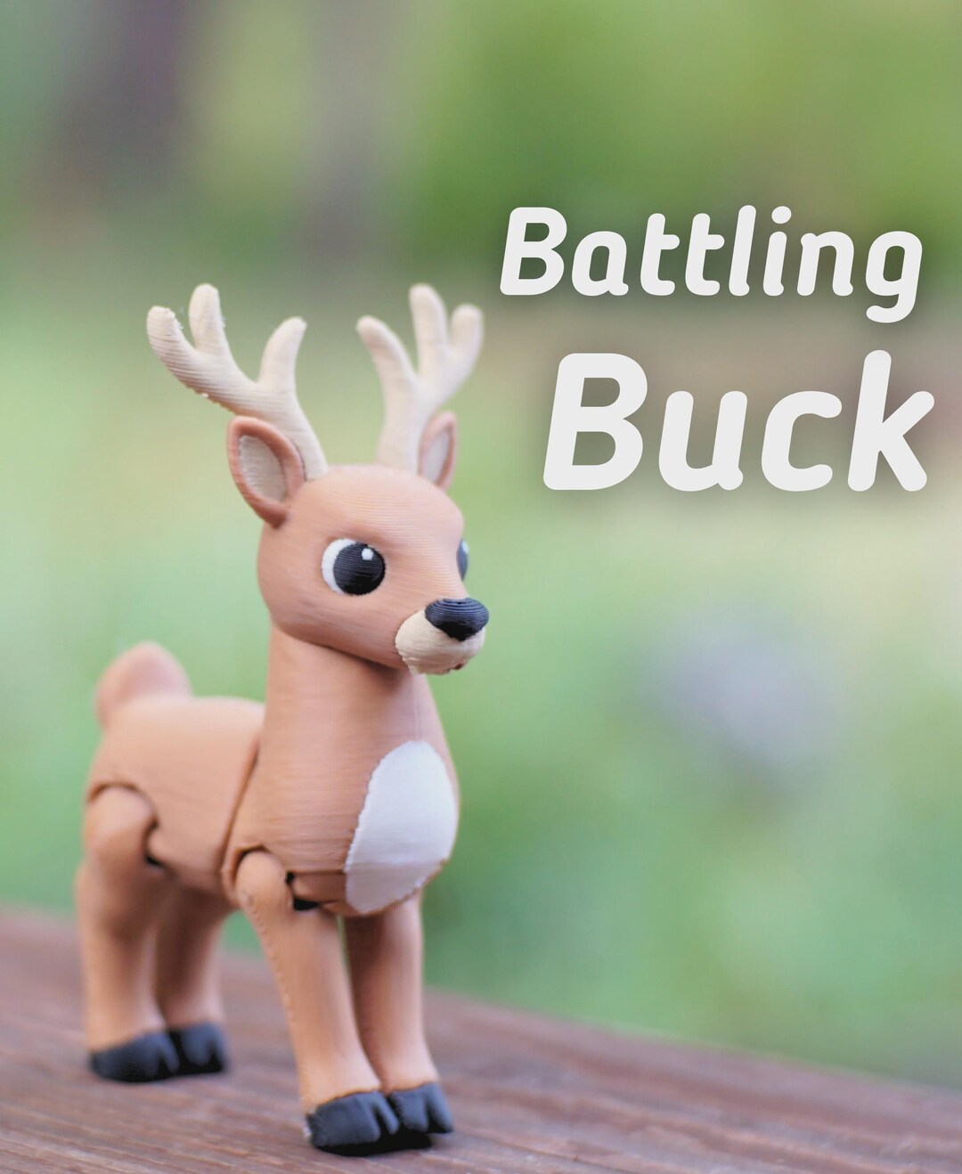 Battling Buck – Flexi 3D Printed Articulated Deer Toy - Etsy