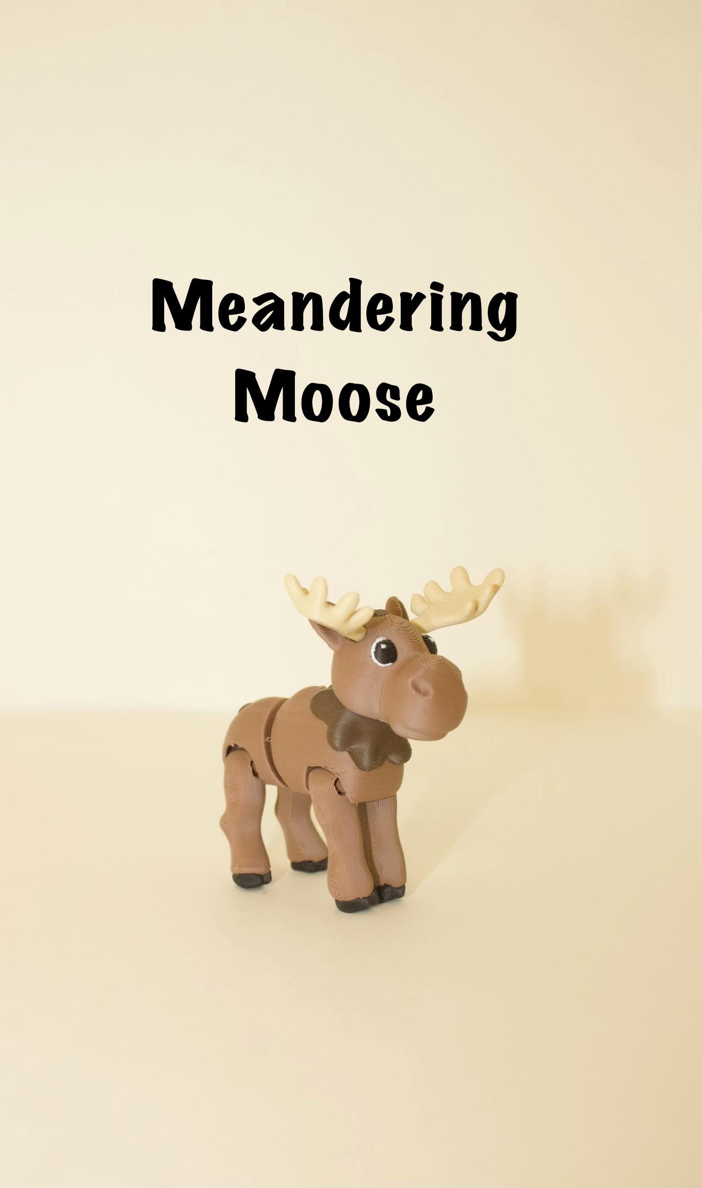 Meandering Moose – Articulated Fidget Toy | Flexi 3D Printed Moose ...