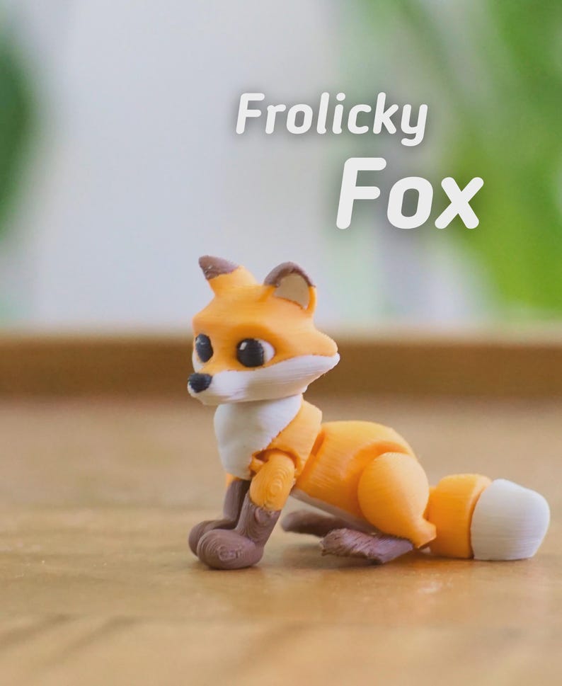 Flexi Articulated Fox – Cute 3D Printed Toy | Frolicky Fox Fidget ...