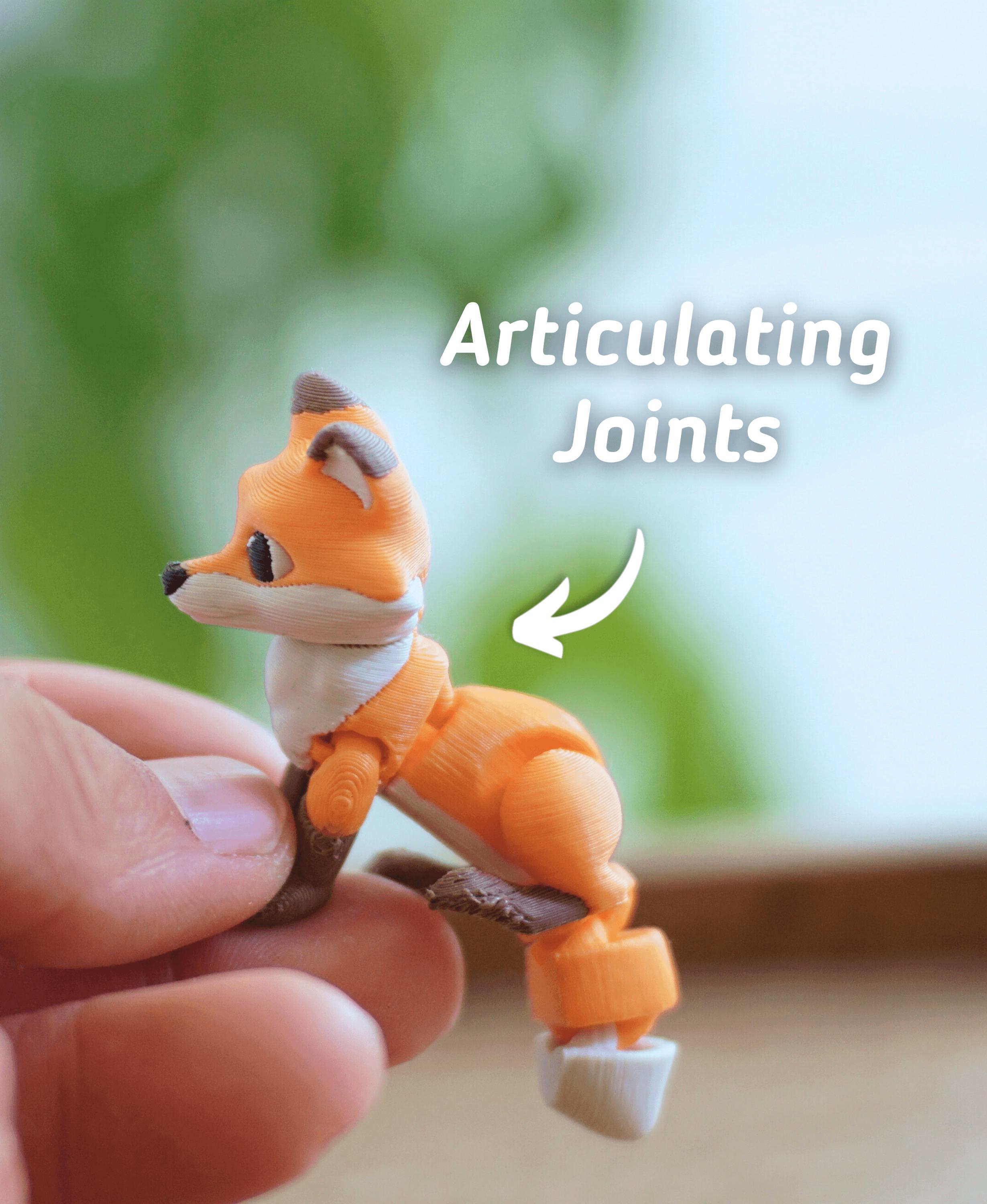 Flexi Articulated Fox – Cute 3D Printed Toy | Frolicky Fox Fidget ...