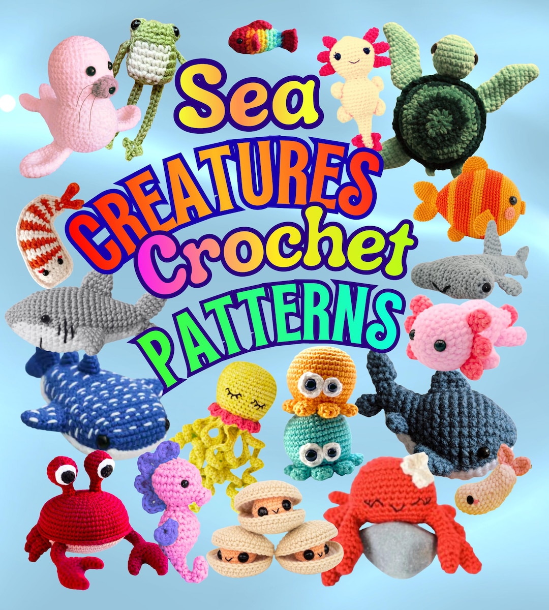 Sea Creatures Amigurumi Crochet Pattern Bundle - 24 Adorable Patterns ...