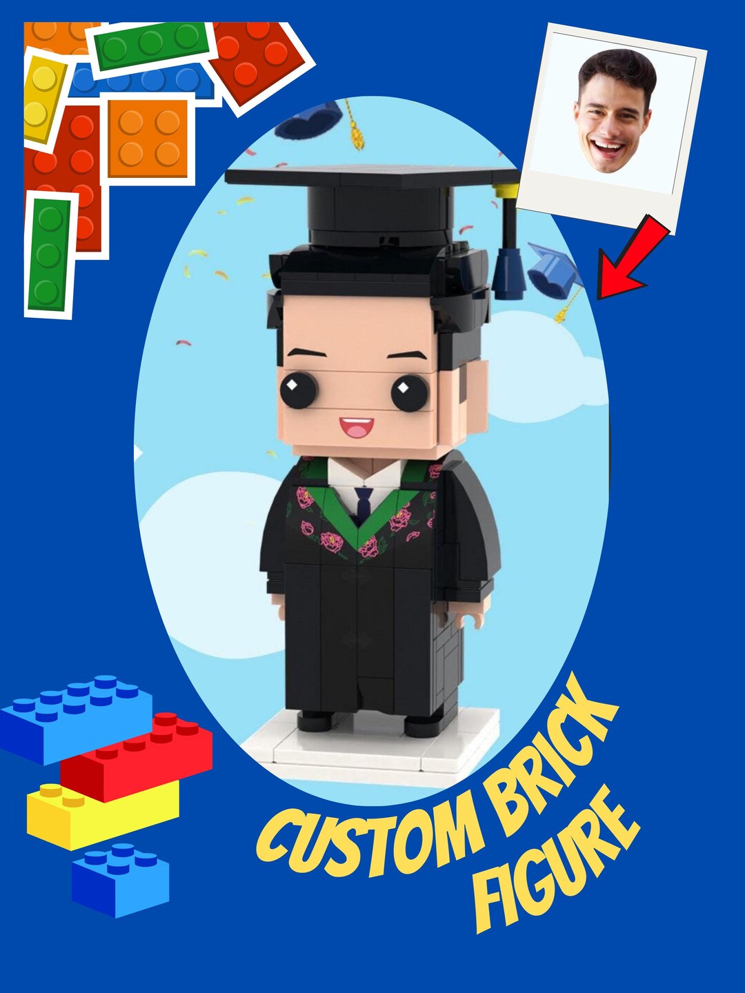 Custom Graduation Brick Figures Personalized Brick Figures Block Toy - Etsy