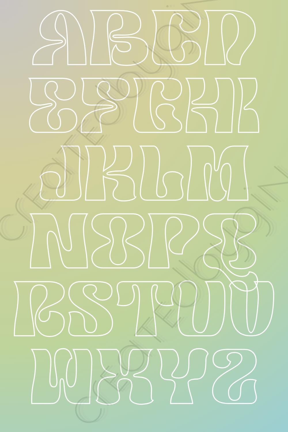 Ink Tracing Bubble Letters and Block Letters - Relaxing Reverse ...