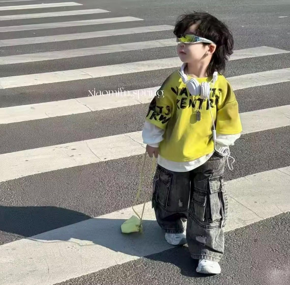 Boys Yellow Streetwear Outfit: Distressed Cargo Jeans Set - Size 3T - Etsy