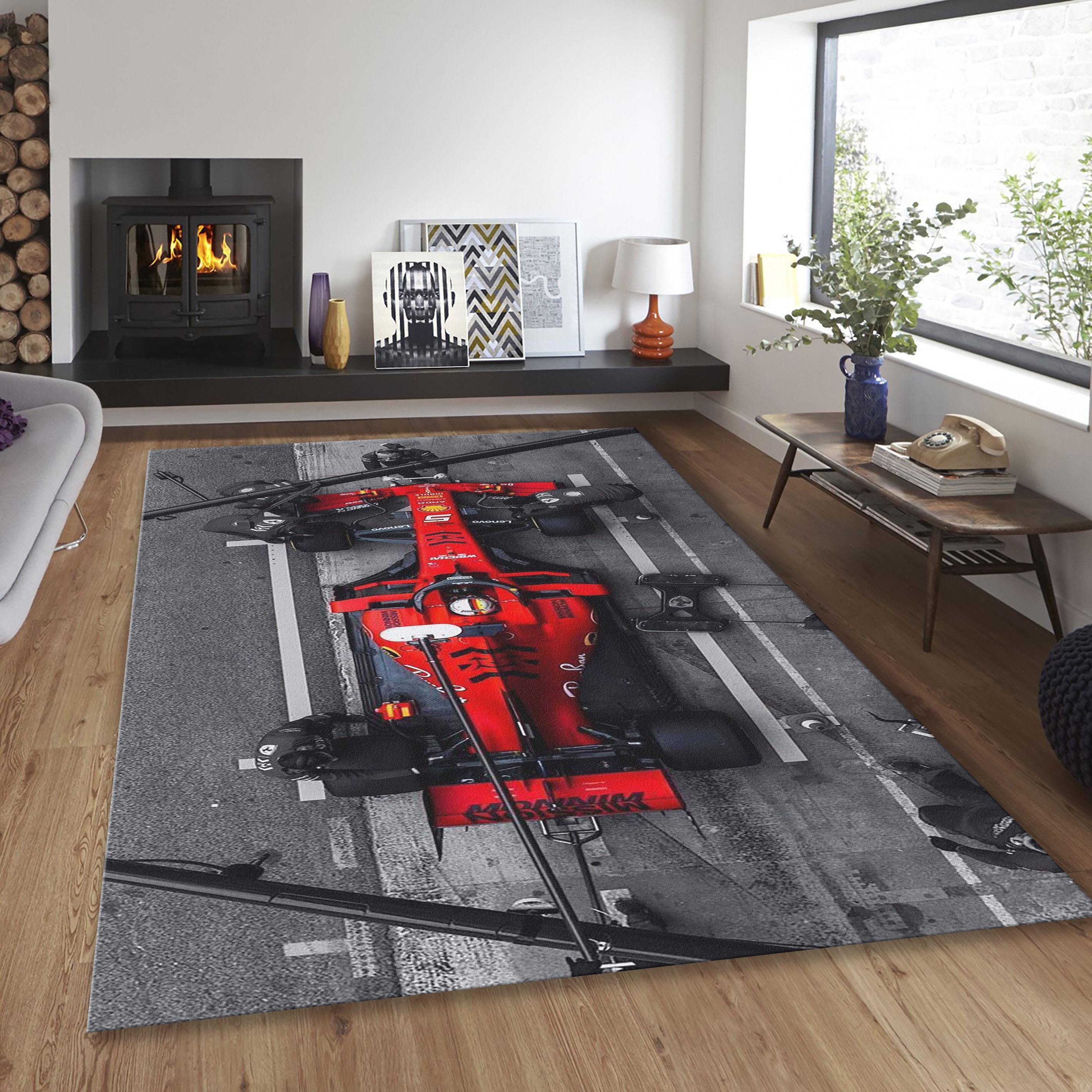 Formula 1 Rug, Sim Racing Rug, Ferrari Rug, Home Decor Rug, Kid Room ...
