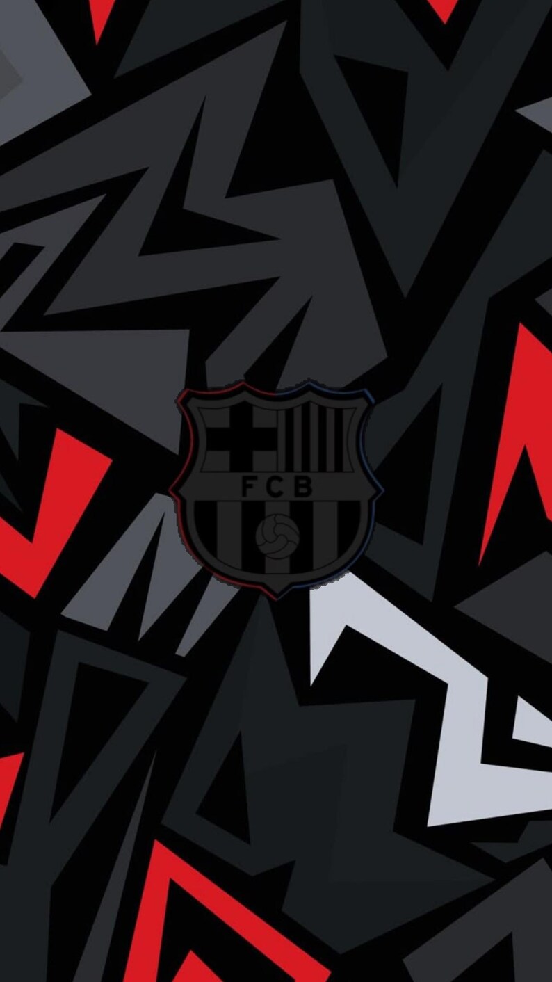 FC Barcelona Rug, Modern Geometric Tapestry, Personalized Team Rug - Etsy