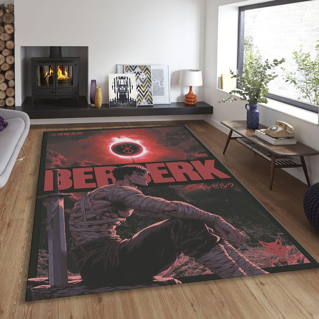 Personalized Berserk Anime Rug, Custom Graphic Rug, Iconic, Gift for ...