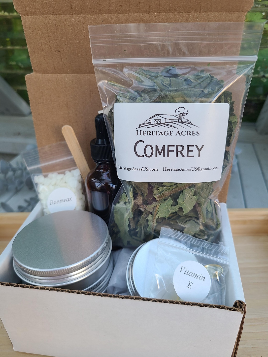 COMFREY Herbal Remedy Making Kit - DIY - Make Your Own Infused Oil and ...