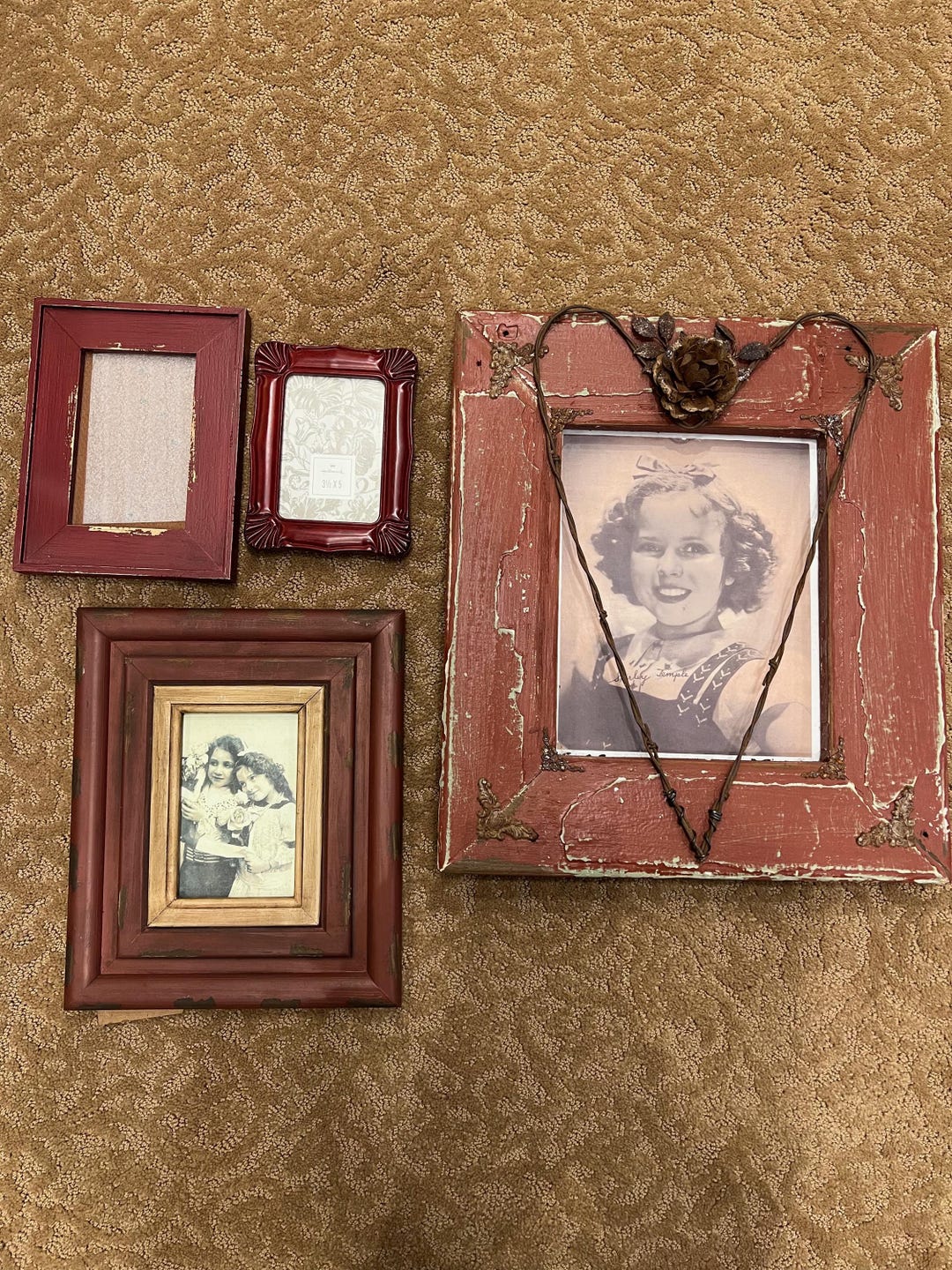 Red Rustic Farmhouse Frame Collection – Distressed & Decorative - Etsy