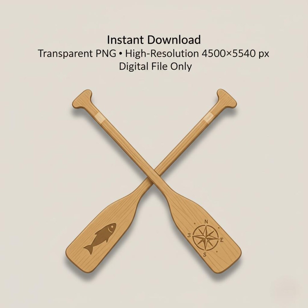 Oar Cross Wall Art PNG | Nautical Cabin Decor Clipart | Wooden Oars ...