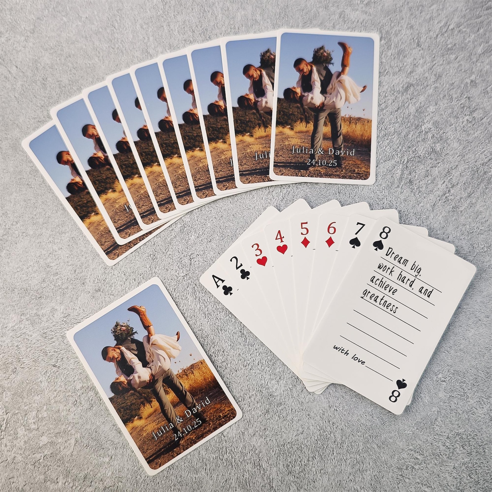 Custom Poker Cards for Weddings, Personalized Guest Book Deck, Blank ...