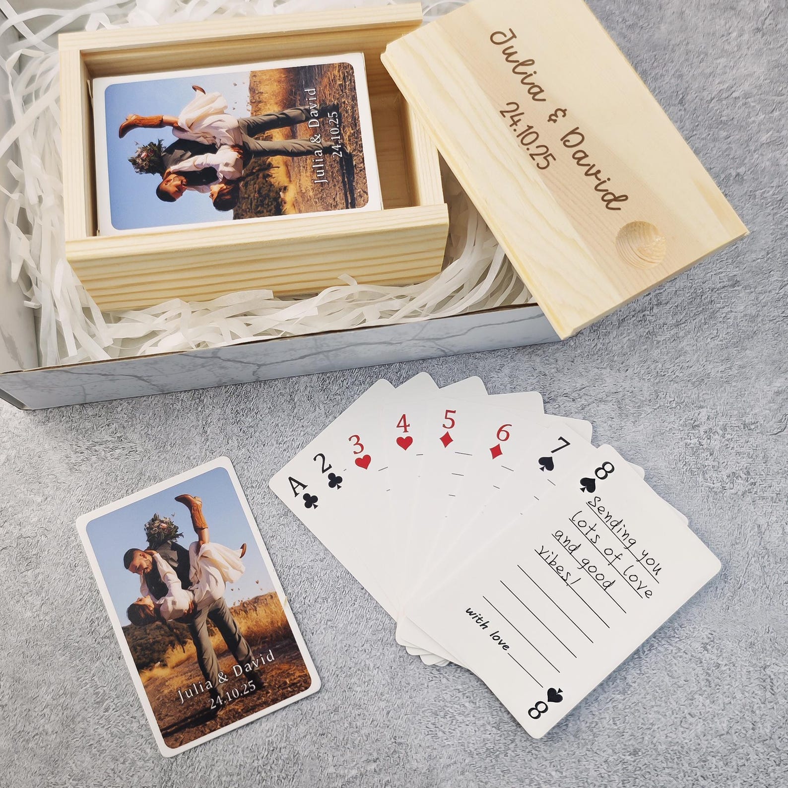Custom Poker Cards for Weddings, Personalized Guest Book Deck, Blank ...