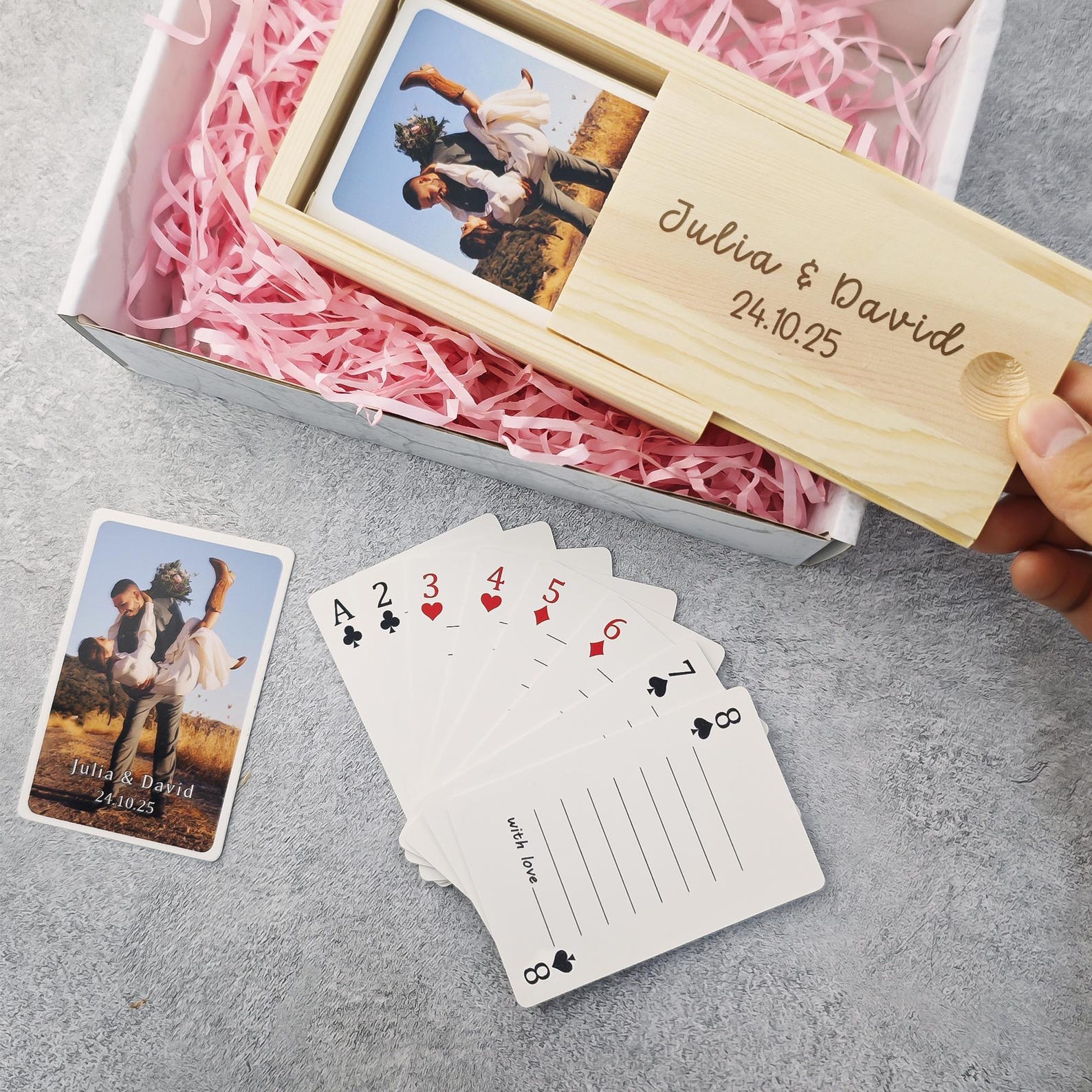 Custom Poker Cards for Weddings, Personalized Guest Book Deck, Blank ...