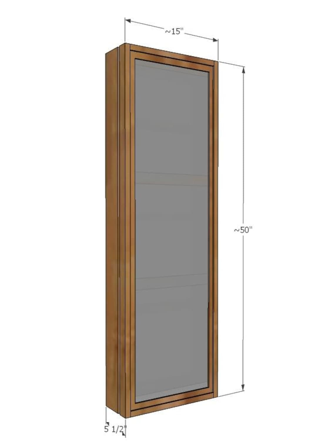 Full Length Mirror With Sliding Storage Cabinet – DIY Woodworking Plans ...