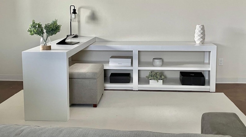 ADA Compliant L-shape Rotating Desk DIY Plans: Modern Home Office - Etsy