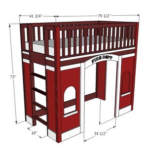 Build a Fun and Functional Fire Station Loft Bed – DIY Plans for Kids ...