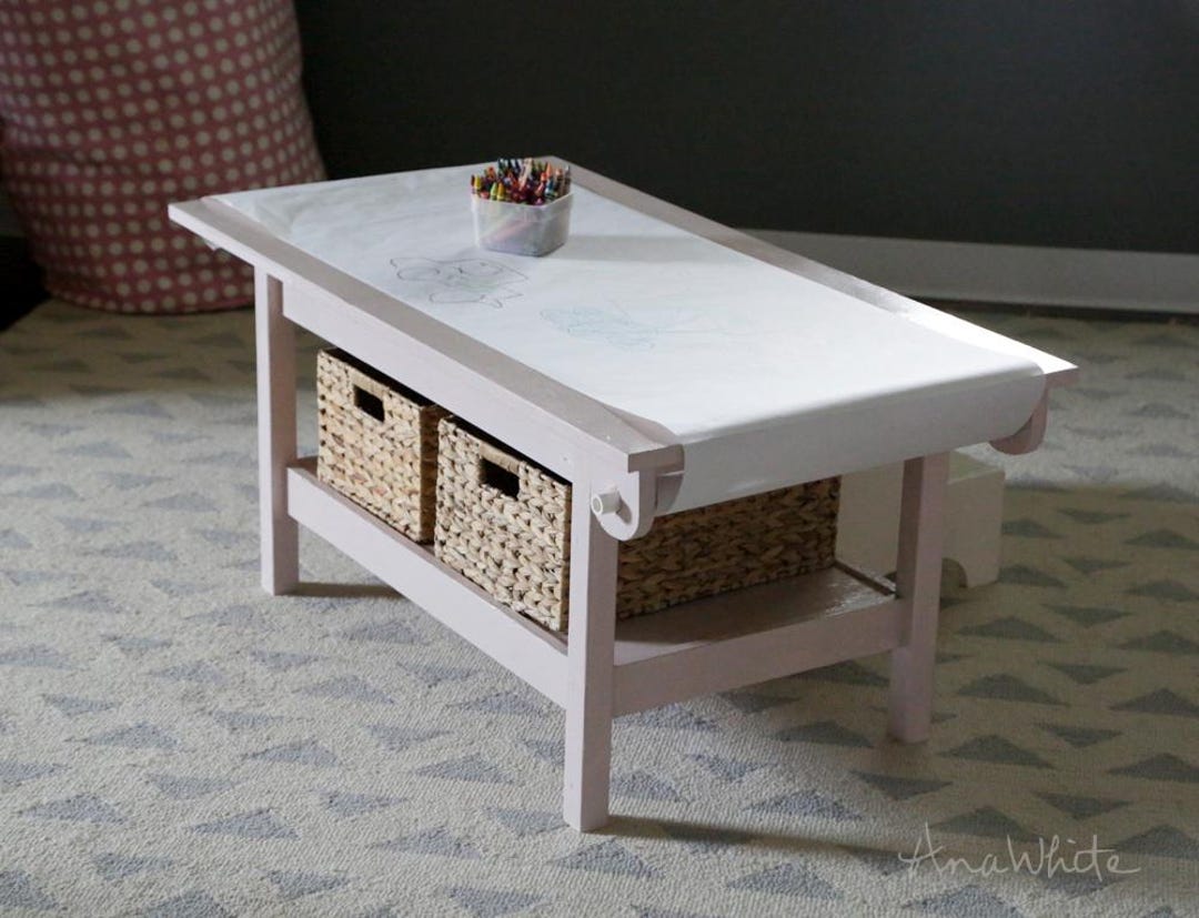 Kids Play Table DIY Plan – PDF Build Guide With Paper Roll Holder and ...