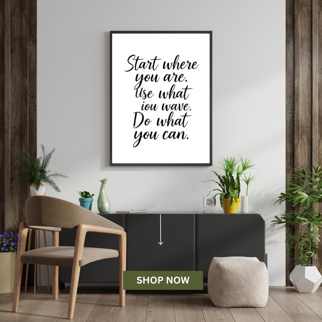 Inspirational Quote Wall Art Digital Download, Motivational Printable ...