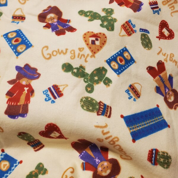 Vintage Cowgirl Fabric - Etsy