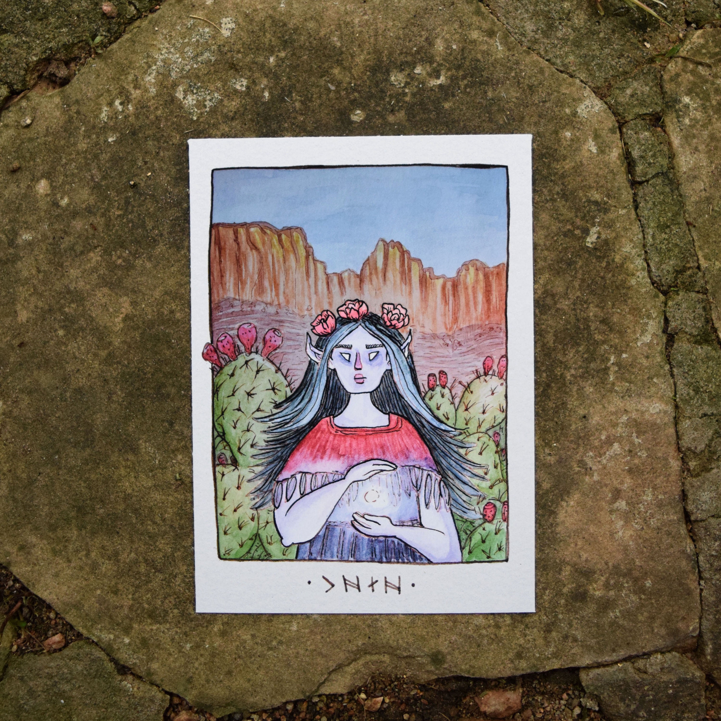 Watercolor Art & Collectibles TX Gothic Fae print Seelie faerie etna.com.pe
