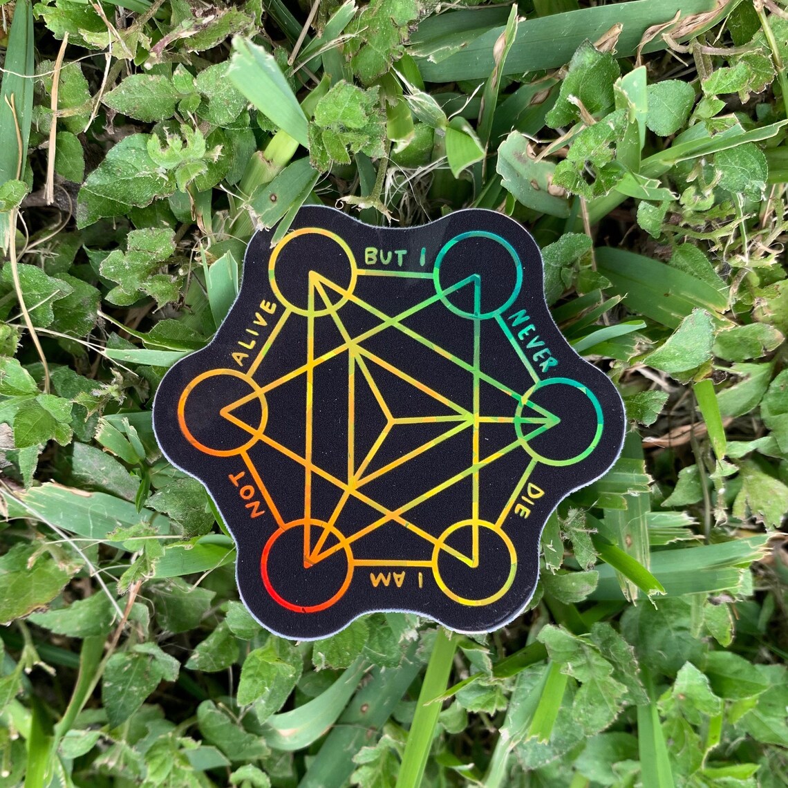 I Am Not Alive but I Never Die Prismatic Sticker - Etsy