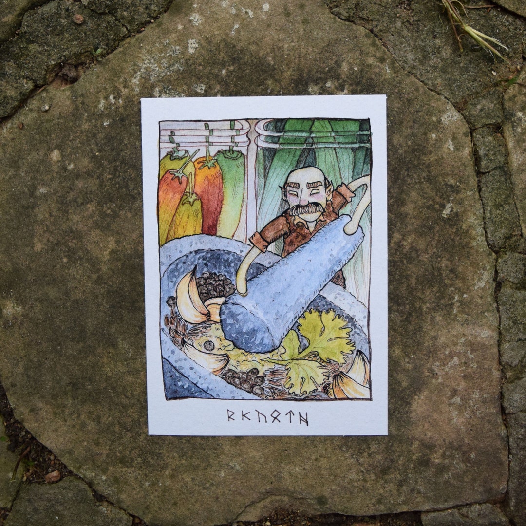 Texmex Fairy Texas Gothic Fae Print, Molcajete Brownie Fae Wall Art - Etsy