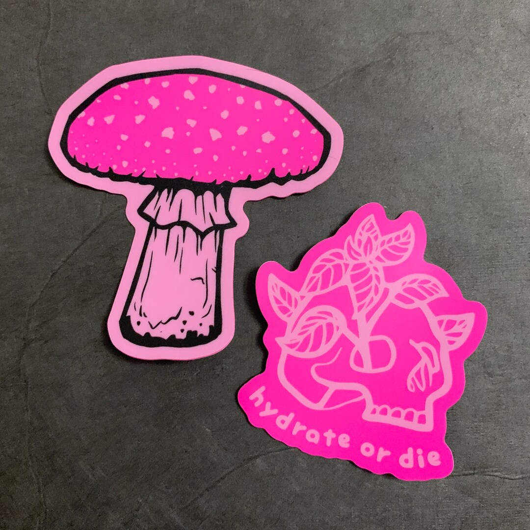 Color Changing Mushroom Sticker | Heat Sensitive Pink to Purple - Etsy