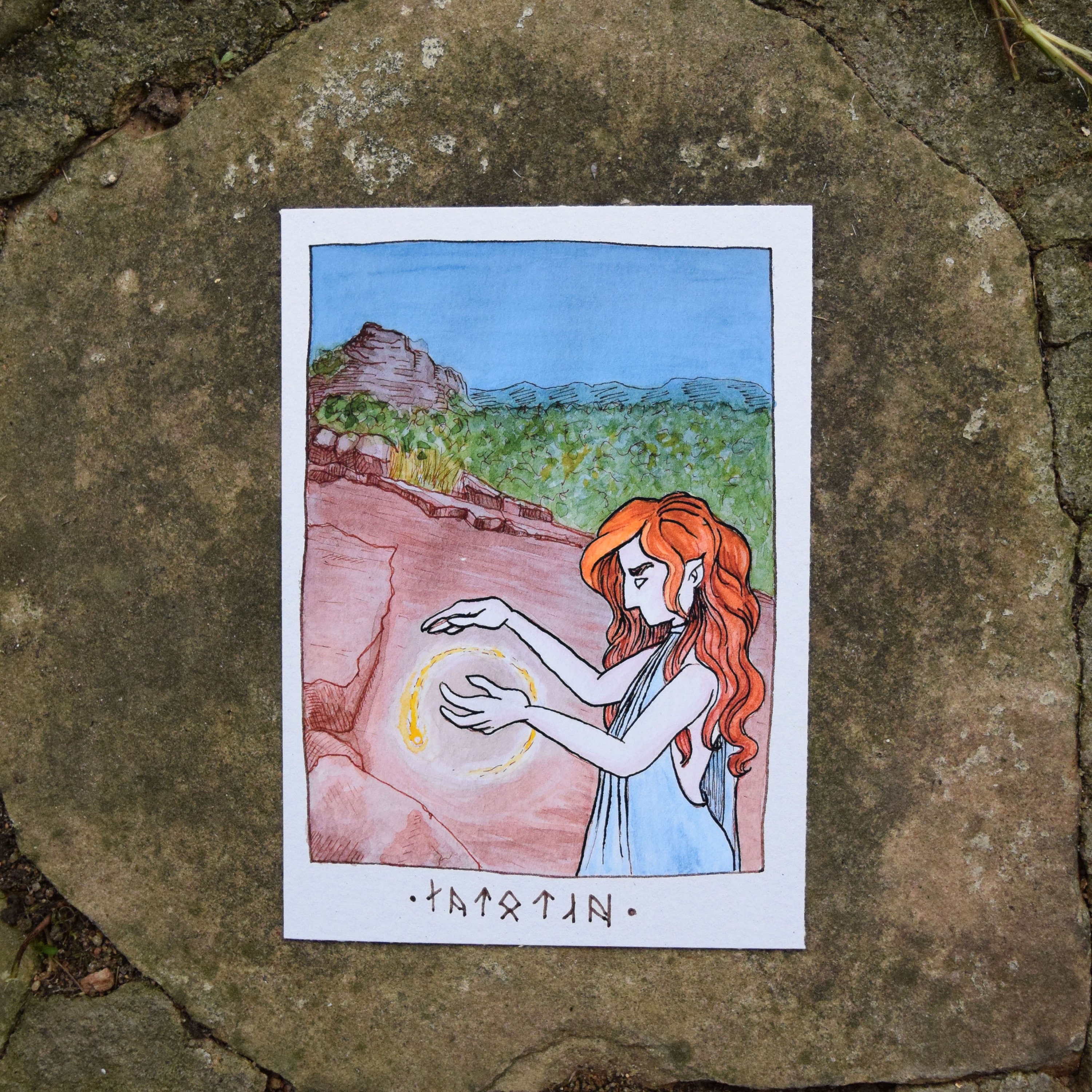 Watercolor Art & Collectibles TX Gothic Fae print Seelie faerie etna.com.pe