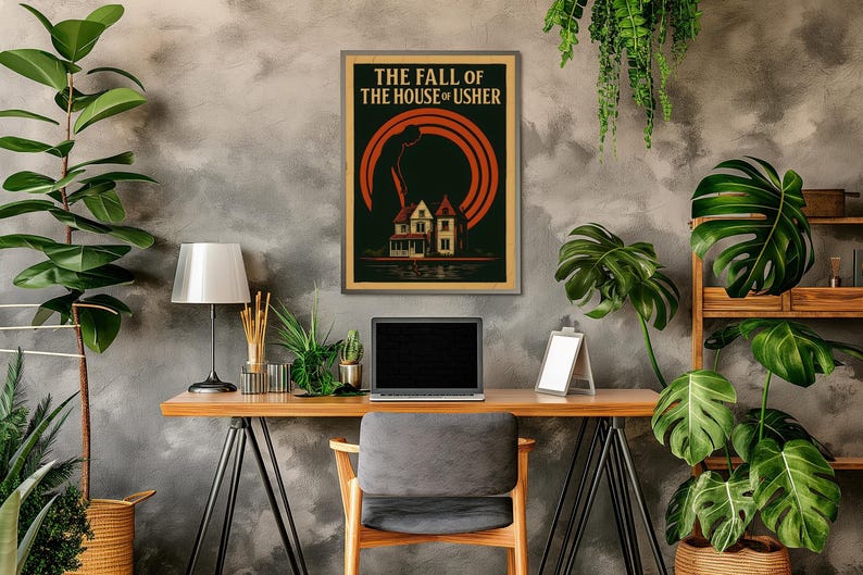 The Fall of the House of Usher Poster | Edgar Allan Poe Wall Art | Dark ...