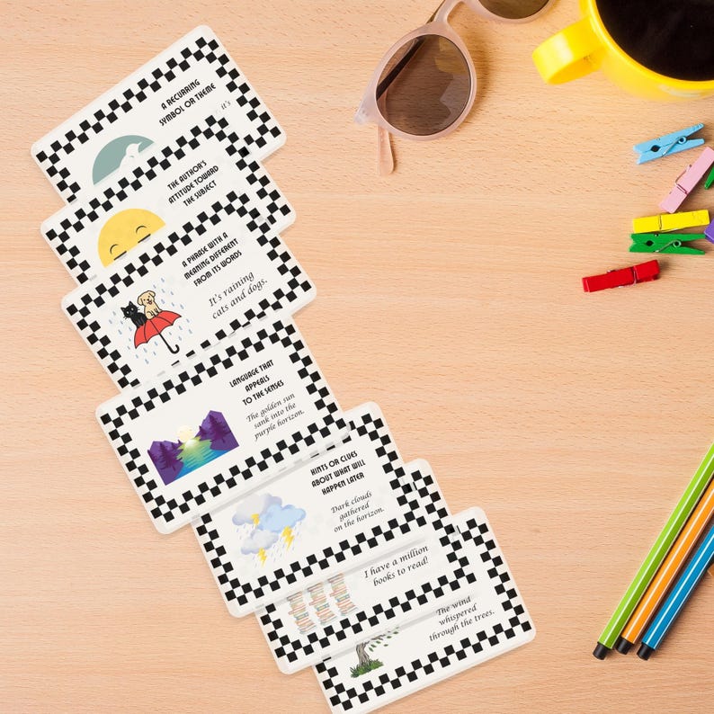 Literary Devices Classroom Posters & Flashcards | Bold Retro English ...