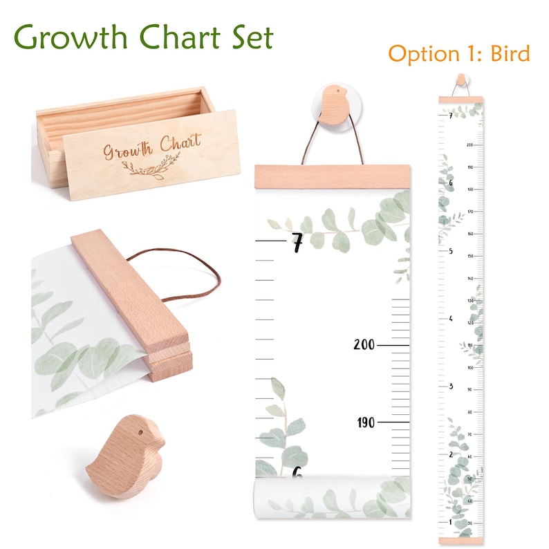 Personalized Growth Chart for Baby Custom Canvas Height Ruler With Box ...