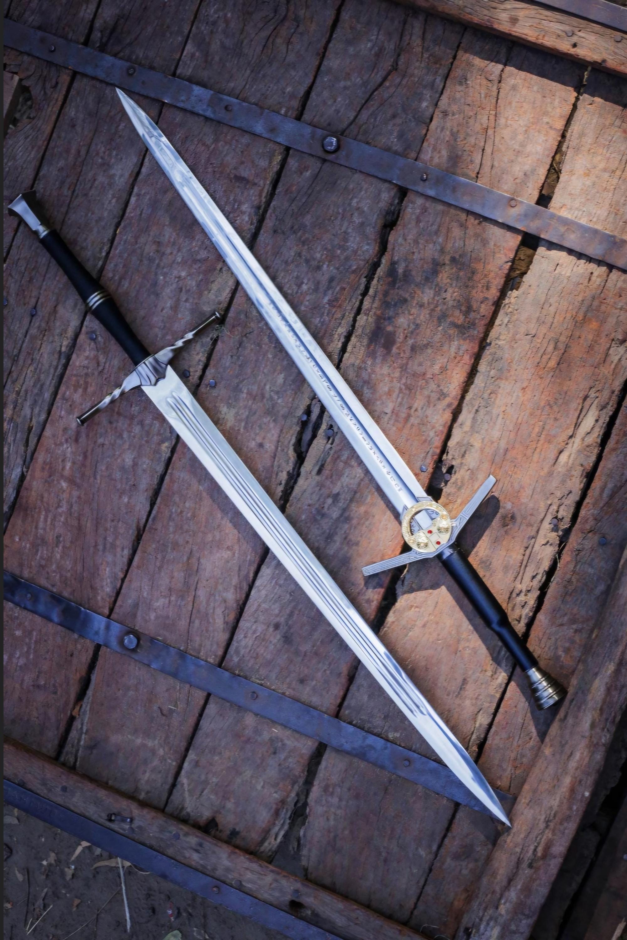 Handmade Sword of Geralt of Rivia Aerondight's Witcher Sword, Sword of ...