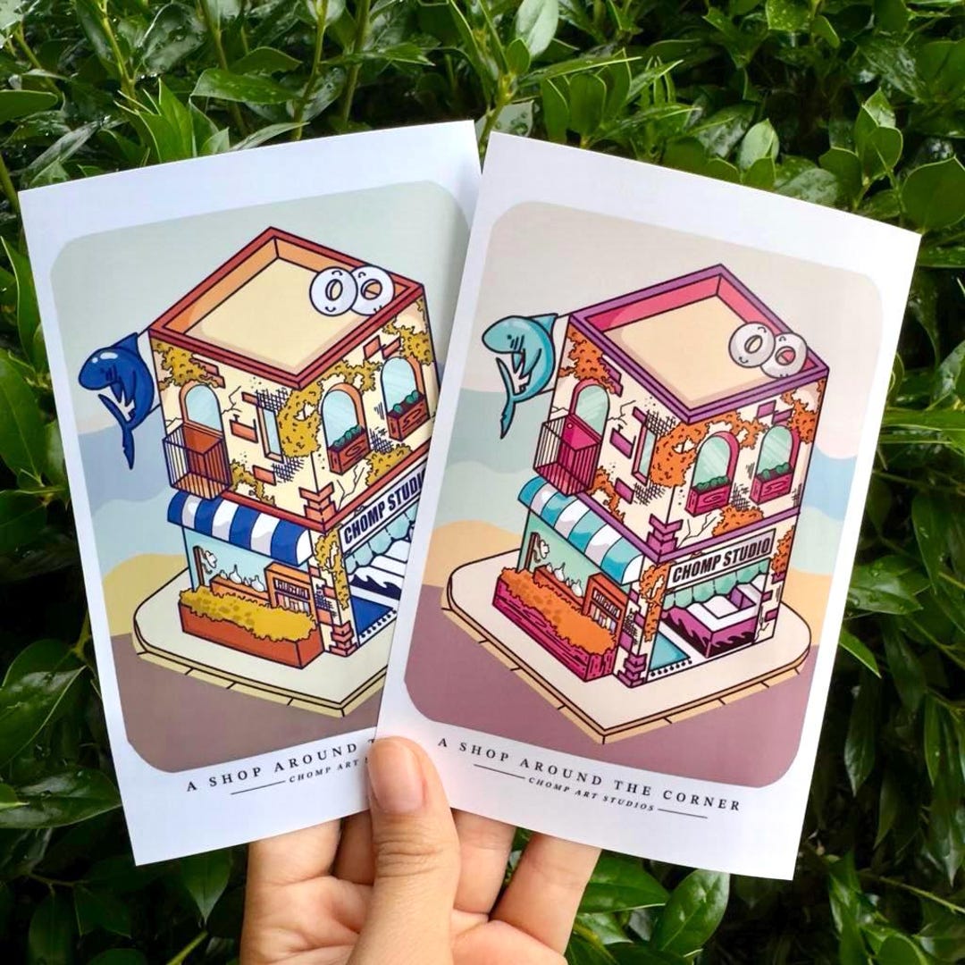 Kawaii Ocean Building Mini Prints: Whimsical Beach Decor, 4x6 Glossy ...