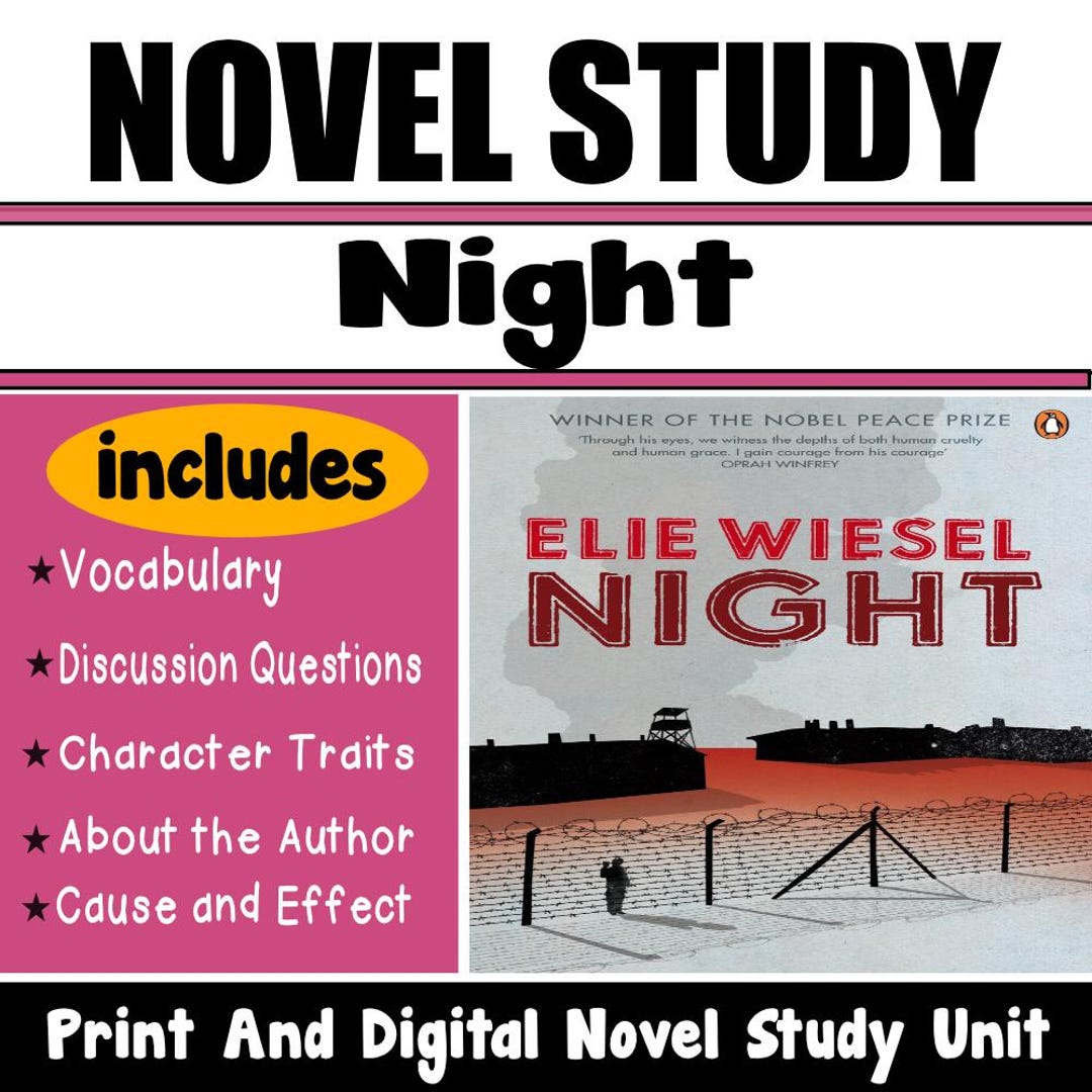 Night by Elie Wiesel Novel Study - Etsy