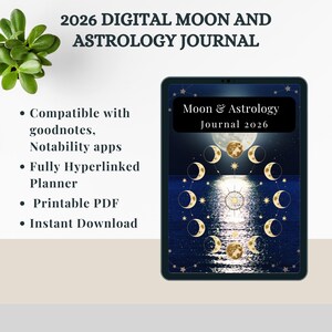 2026 Digital Moon Journal for Ipad, Astrology Planner, Hyperlinked ...