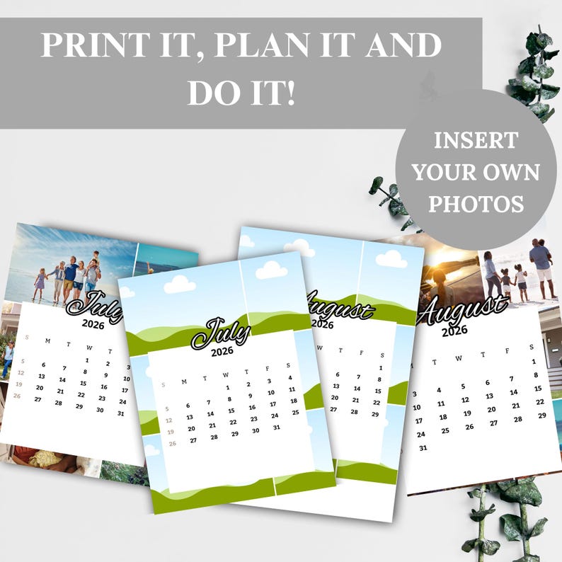 2026 Editable Calendar PDF US Letter | Printable Monthly Planner ...