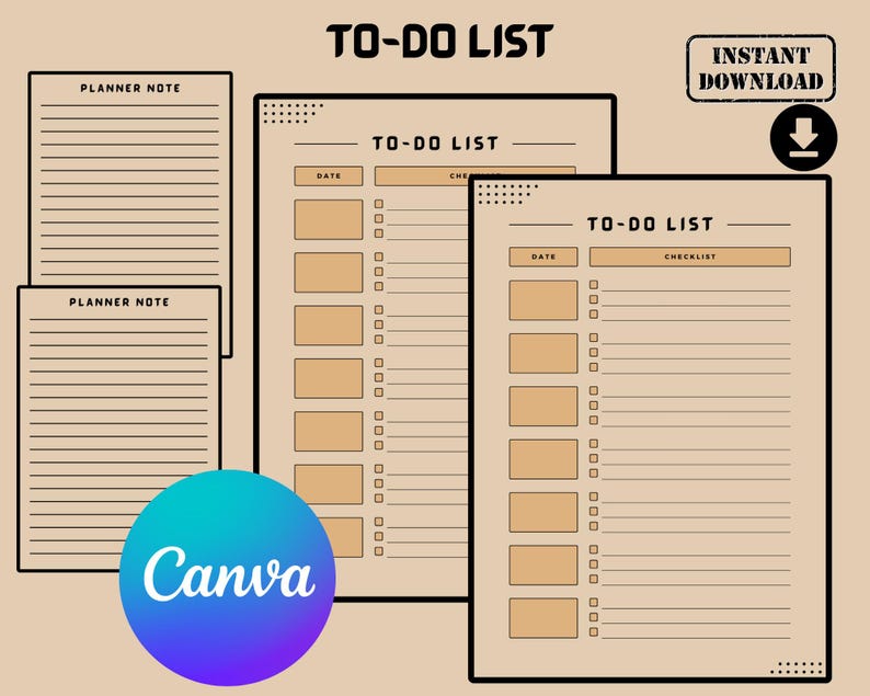 Printable To-do List Template | Minimalist Green Checklist PDF | Daily ...