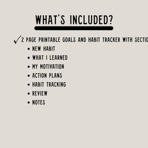 Goal & Habit Tracker Printable | Daily and Monthly Planner PDF ...